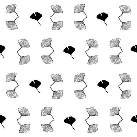 Ginko Biloba Floral Seamless Pattern With Ginkgo Leaves 23859972 Vector Art At Vecteezy