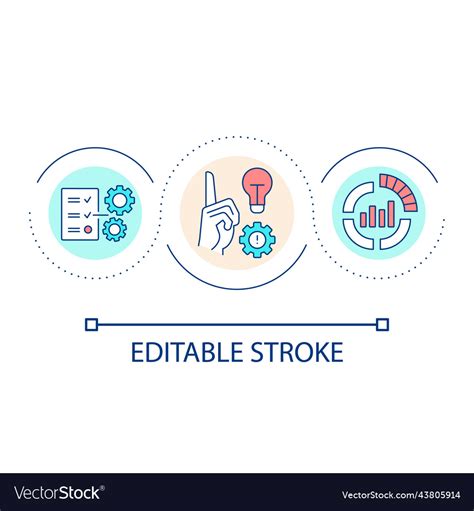 Analyse And Improve Loop Concept Icon Royalty Free Vector