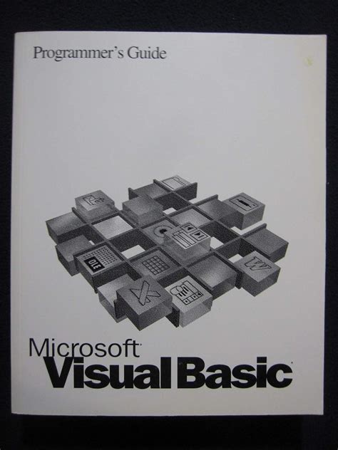 Programmers Guide Microsoft Visual Basic Programming System For Windows Version 40
