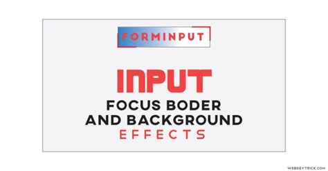 CSS Input Focus Placeholder Effects Custom Input Animations