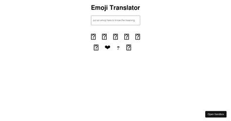 Emoji Translator Codesandbox