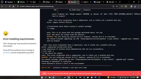 Deployment Wont Running Using Streamlit Streamlit