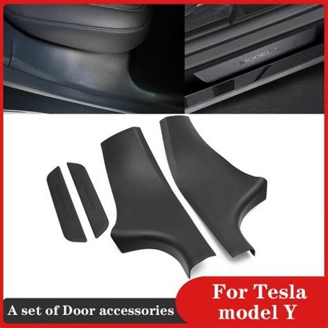 드론방어 드론 보호 실드 가드 부품 테슬라 모델 Y 자동차 뒷문 씰 장식 스티커 및 부품 인테리어 페달 티몬