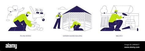 Small Architectural Forms Installation Abstract Concept Vector