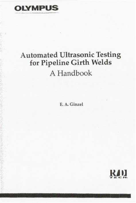 Pdf Automated Ultrasonic Testing For Pipeline Girth Welds A Handbook E A Ginzel Dokumentips