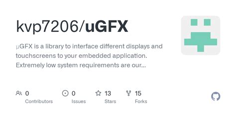 Github Kvp7206ugfx µgfx Is A Library To Interface Different Displays And Touchscreens To