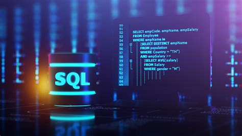 Sql Statements Code On A Computer Monitor With Databases And Computer