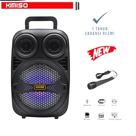 Speaker Bluetooth Karaoke Ukuran Inch Kimiso Bonus Mic Karaoke Speaker Aktif Super