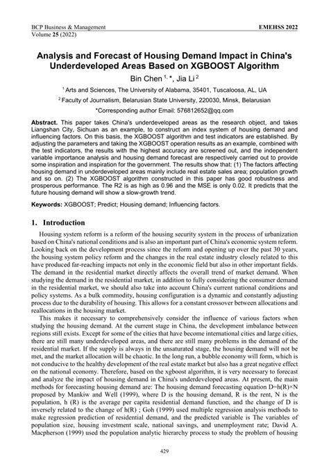Pdf Analysis And Forecast Of Housing Demand Impact In Chinas Underdeveloped Areas Based On