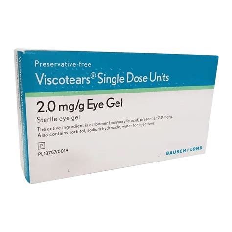 Viscotears Single Dose Units Gel For Dry Eye Treatment Pack Of 30 Welzo
