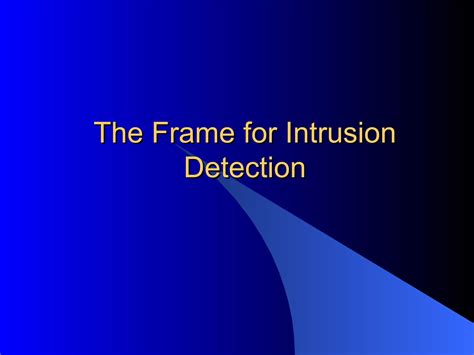 Intrusion Detection Ppt