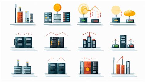 Professional Data Center Network Icons Flat Vector Isolated On White Background Premium Ai