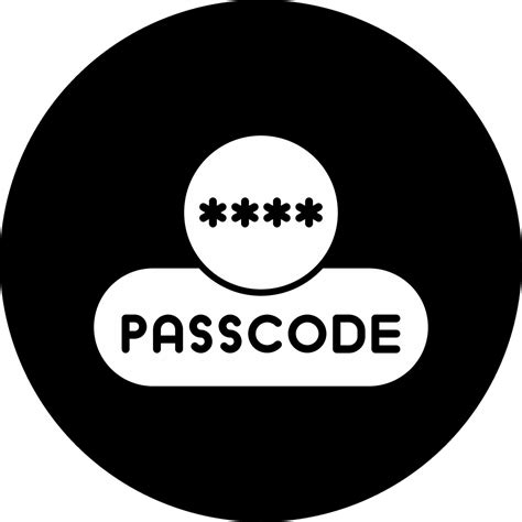 Enter Passcode Button Glyph Circle Inverted 67353075 Vector Art At Vecteezy