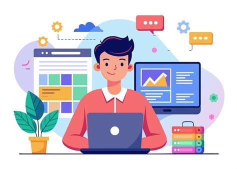 Web Development Concept With Programmer Premium AI Generated Image