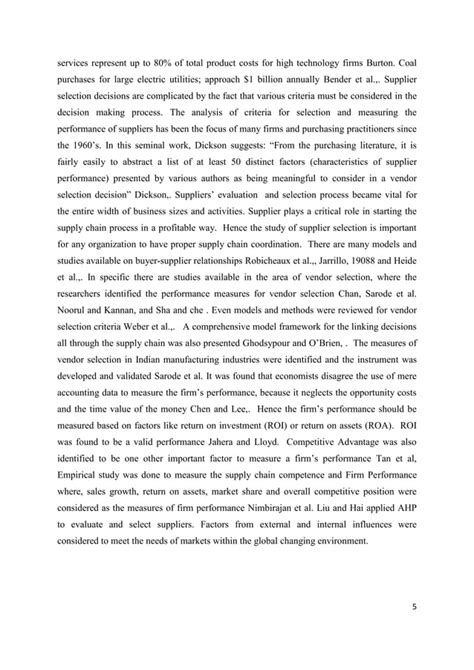 Designing A Computational Tool For Supplier Selection Using Analytical