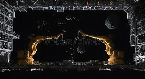 Ai Generated Space Mining Robots Stock Image Image Of Cosmos