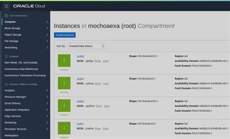 oracle cloud io test using a distributed storage for docker storidge
