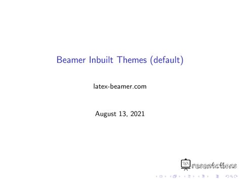 Beamer Themes Full List LaTeX Beamer