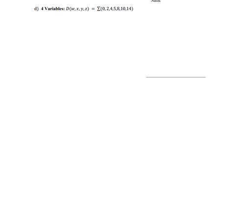 Solved 4 Use Karnaugh Maps To Simplify The Following