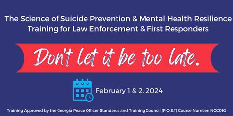The Science Of Suicide Prevention And Mental Health Resilience Training For Law Enforcement
