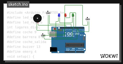 Estacionamiento Wokwi Esp32 Stm32 Arduino Simulator