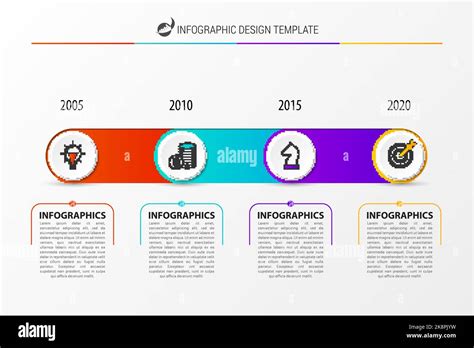 Infographic Design Template With 4 Steps Vector Illustration Stock