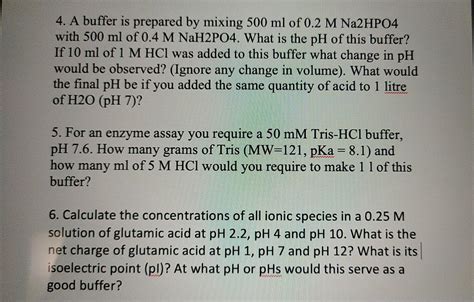 Solved A Buffer Is Prepared By Mixing Ml Of M Chegg