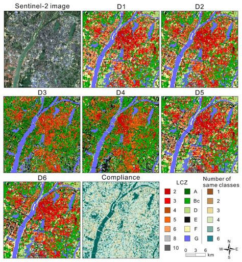 Sentinel 2 MSI Image RGB Bands 4 3 2 And LCZ Classification Maps