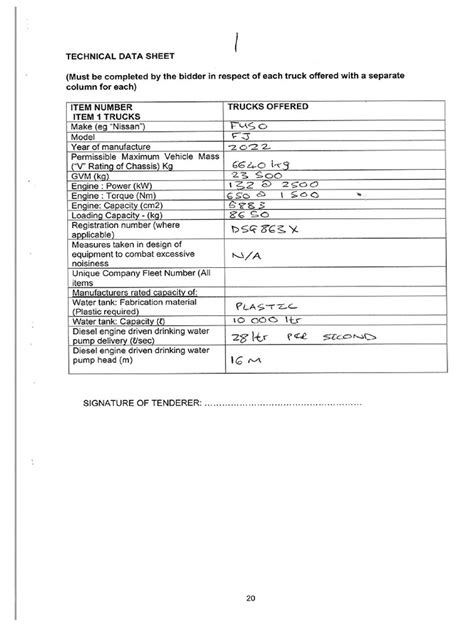 Technical Data Sheet Pdf