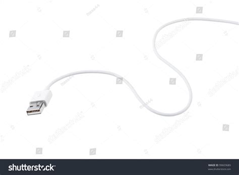 Usb Cable White Isolated On White Stock Photo Shutterstock