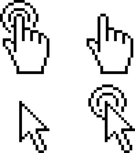 Hand Cursor With Arrow Royalty Free Vector Image