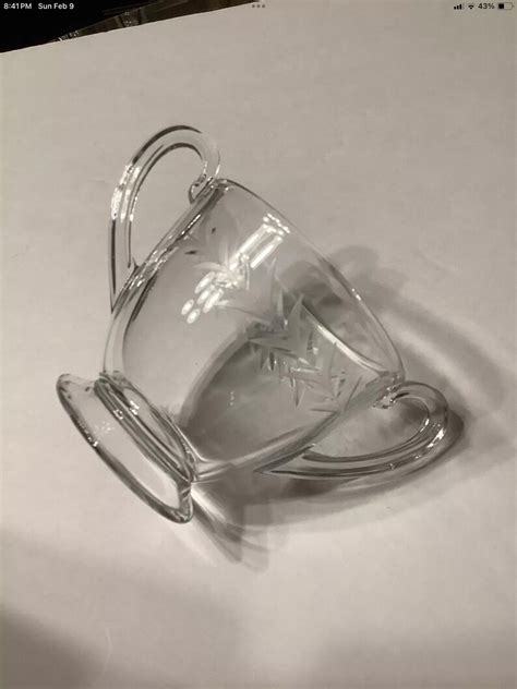 Vintage Fostoria Holly Pattern Clear Stemmed 6030 Open Sugar Excellent