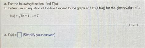 solved a for the following function find f′ a b