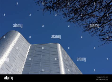 Modern Building Exterior With Aluminium Rainscreen Cladding Sunlight