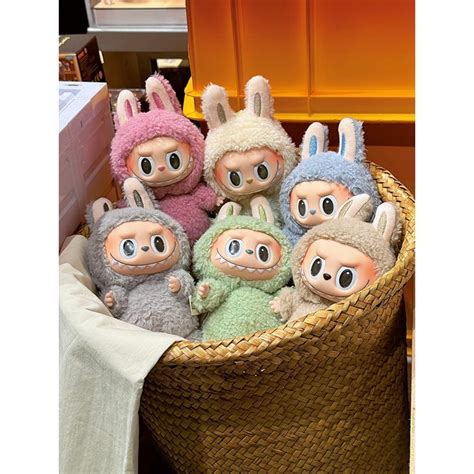 พร้อมส่ง Labubu Macaron ลาบูบู้วี1 พวงกุญแจ แบบจุ่มสี จุ่มสีพิเศษ งานสวย Shopee Thailand