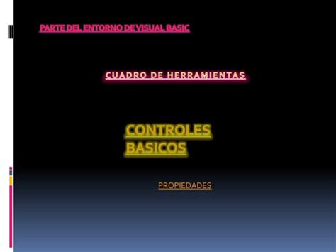 Parte Del Entorno De Visual Basic Pptx