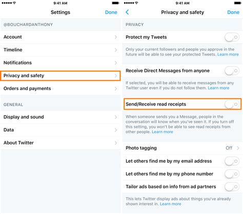 how to disable direct message read receipts on twitter