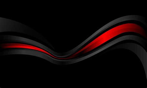 Abstract Red Black Metallic Curve Wave Geometric Design Modern Futuristic Background Vector