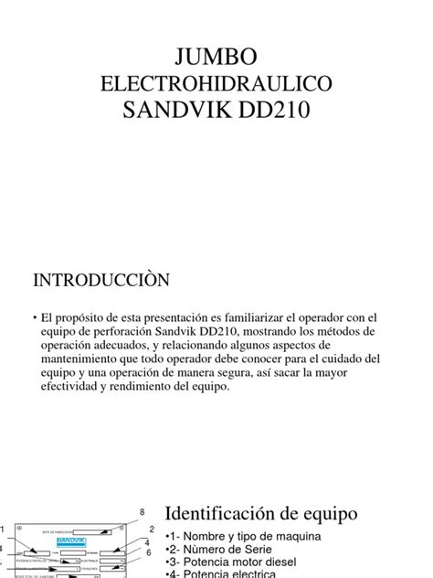 Manual De Operación Sandvik Dd210 Pdf Science Ingeniería