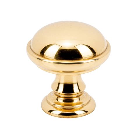 Ronan Collection 1 12 Round Knob In Polished Brass By Vesta V7501pb Myknobs