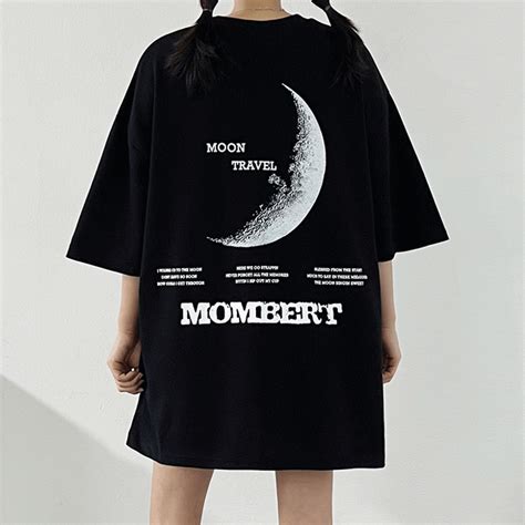 남여공용 빅사이즈 ~99 박스 오버핏 봄이슈 달 프린팅 반팔티 4color 에이블리