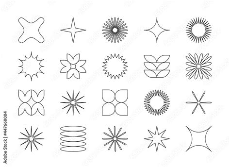 Vector Set Of Abstract Minimalistic Geometric Elements Contemporary