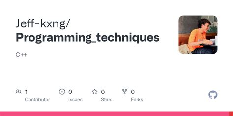 Github Jeff Kxngprogrammingtechniques C
