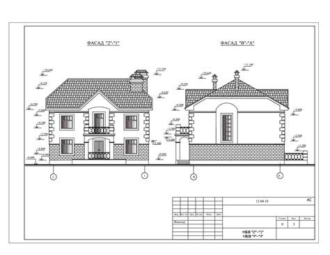 Чертеж фасада Dwg 93 фото