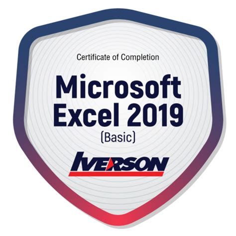 Microsoft Excel 2019 Basic Credly