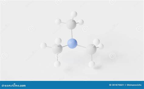 Trimethylamine Molecule 3d Molecular Structure Ball And Stick Model Structural Chemical