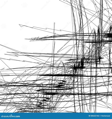 Sketchy Lines Art Image Pattern With Random Scribble Sketchy Stock Vector Illustration Of