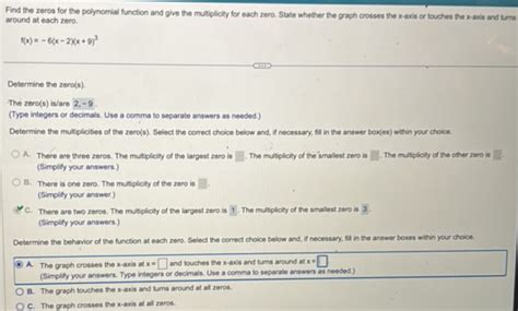 Find The Zeros For The Polynomial Function StudyX