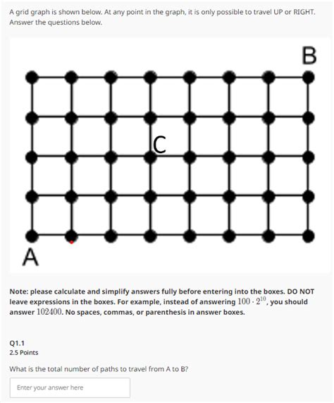 Solved A Grid Graph Is Shown Below At Any Point In The Chegg Com