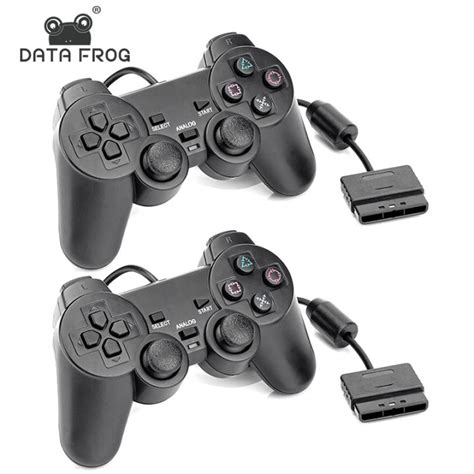 Data Frog Wired Analog Controller Gamepad Joystick Joypad For Ps2 Console Dual Shock Vibration